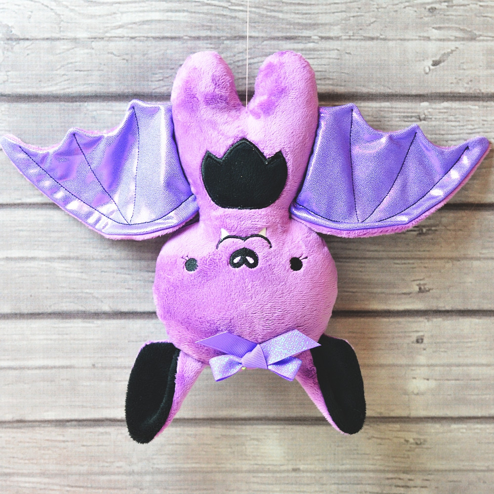 In the Hoop Briar the Bat Plush Embroidery Machine Design