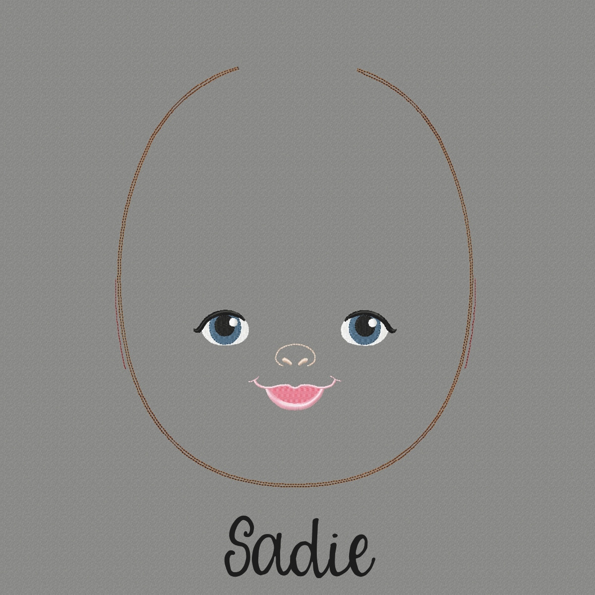 Sadie Doll Faces Addon Embroidery Machine Design