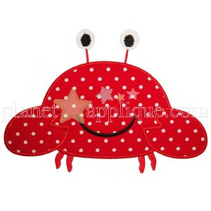 Crab Applique Embroidery Machine Design