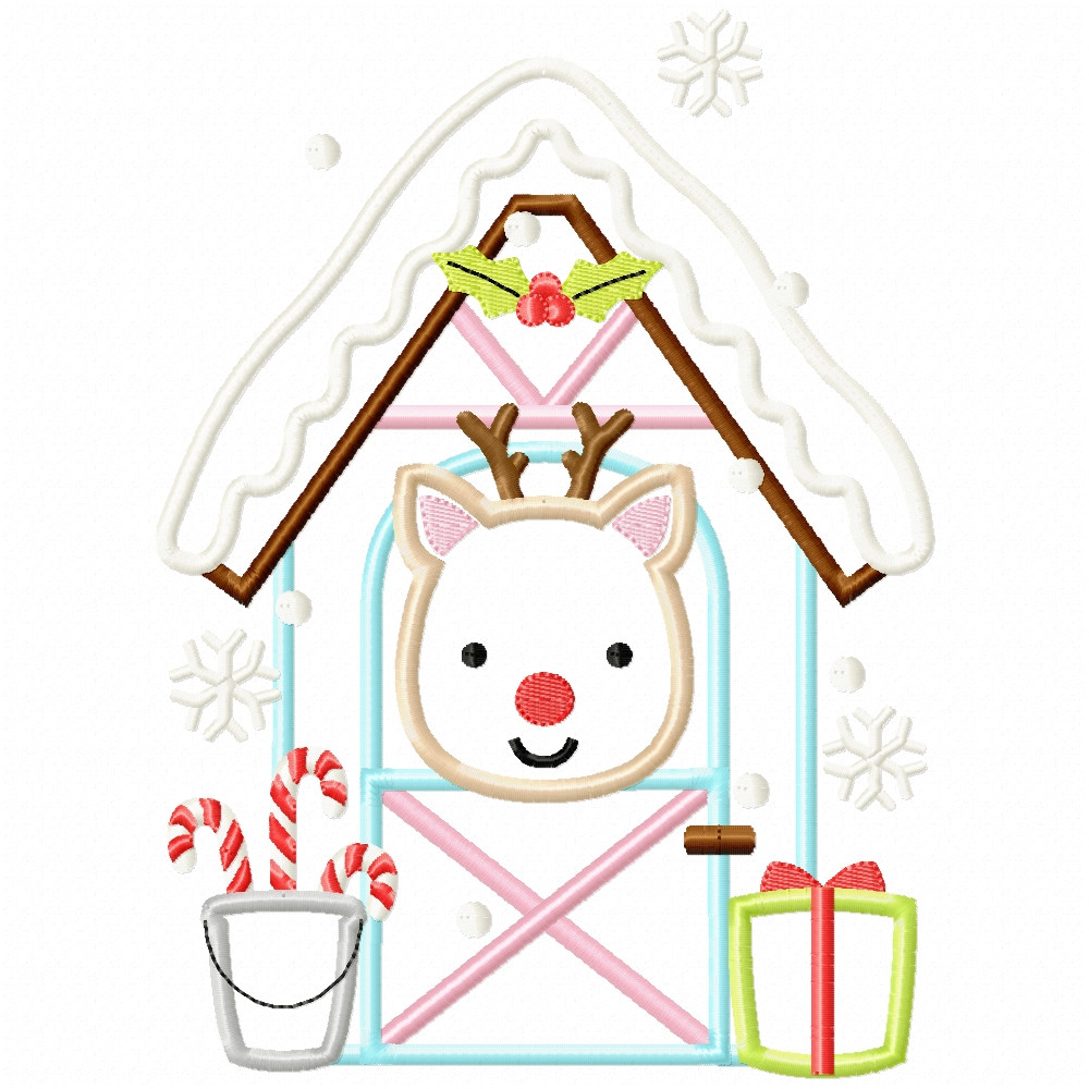 Birthday Llama Satin and Zigzag Applique Embroidery Machine Design