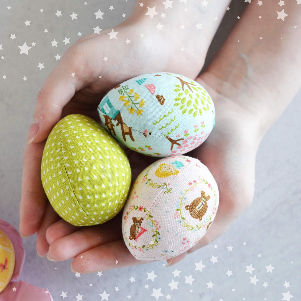 In the Hoop Easter Eggs Plush Cloth Fabric Design For Machine Embroidery