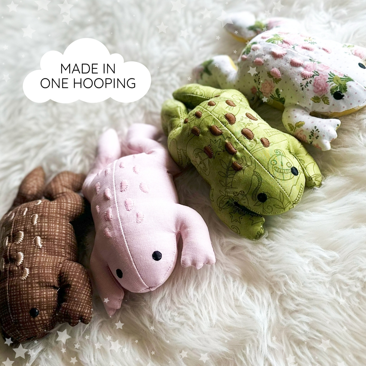 Timothy Toad Frog Halloween Plush Machine Embroidery Design For Instant ...
