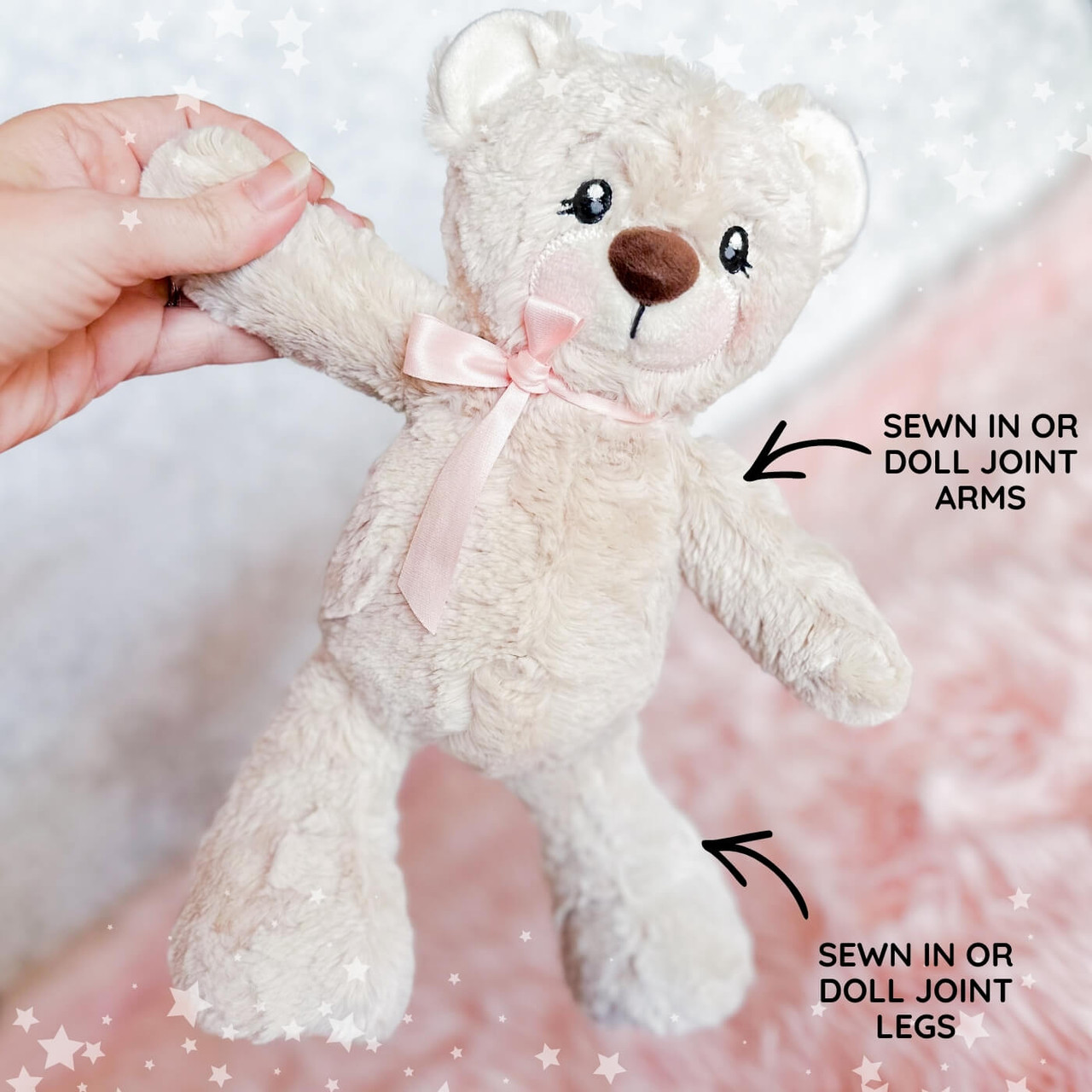 Charity Bear Doll Plush Machine Embroidery Design ITH for Instant Download