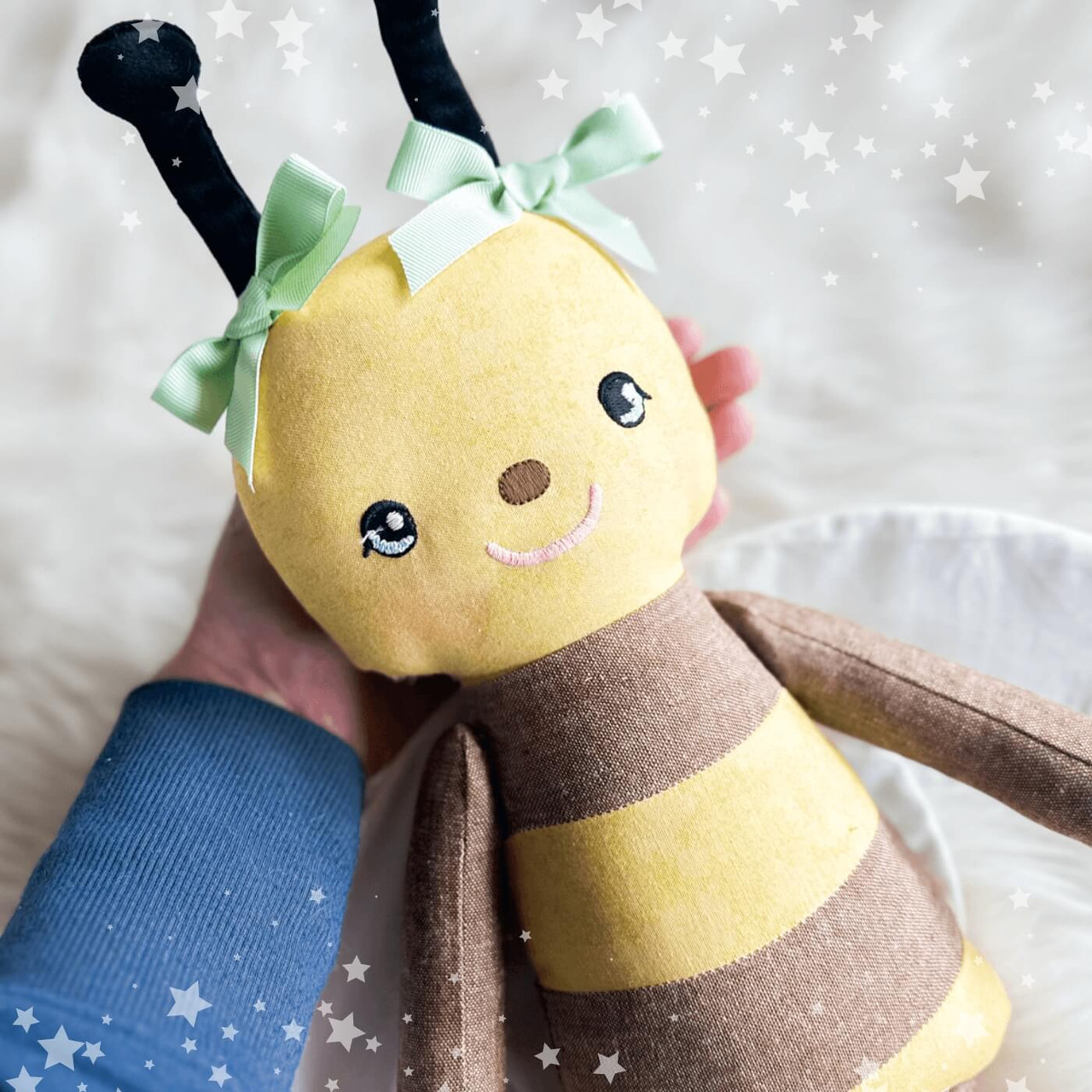 Bumble Bee Doll Plushie Design Instant Download For Machine Embroidery