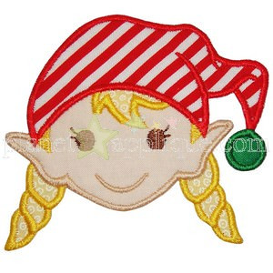 Elf Girl Applique Embroidery Machine Design