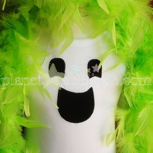 Ghost Face Applique Embroidery Machine Design