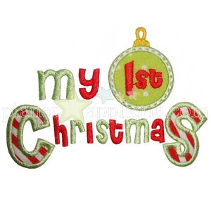 My 1st Christmas Embroidery Machine Design