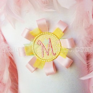 Ribbon Flower Alpha Embroidery Machine Design