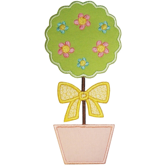 Topiary applique Embroidery Machine Design