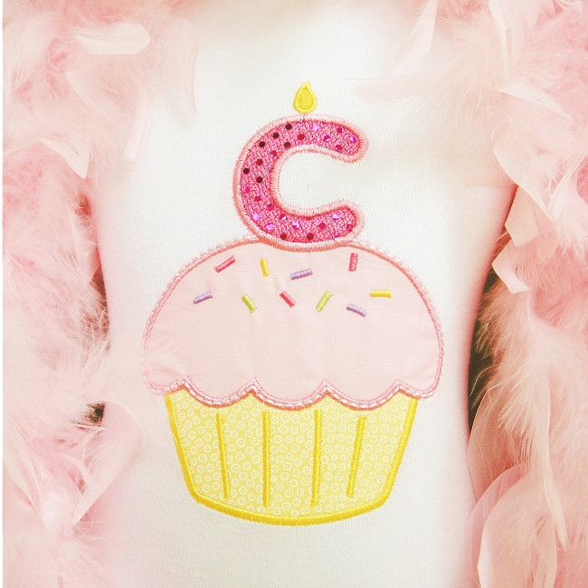 Cupcake Alpha Embroidery Machine Design
