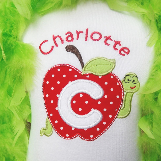 Apple Alpha Embroidery Machine Design