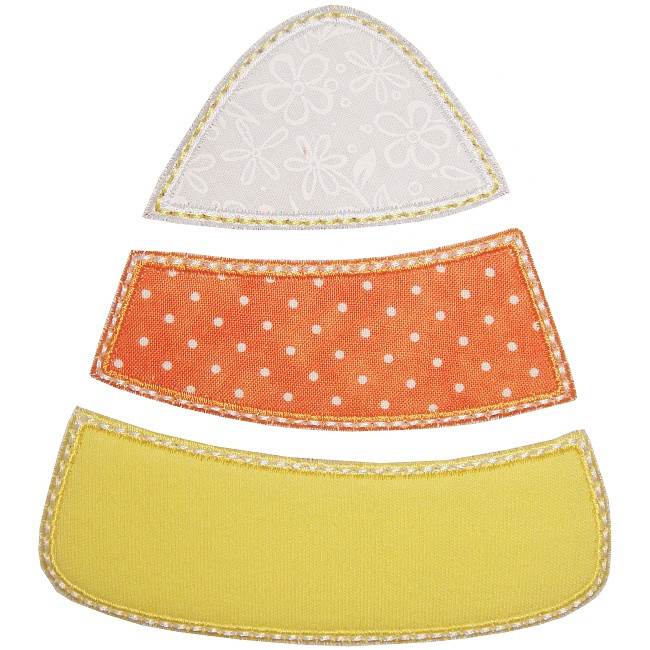 Whimsical Candy Corn Embroidery Machine Design