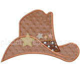 Cowboy Hat Applique Embroidery Machine Design