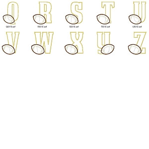 Football 3 Alpha Embroidery Machine Design