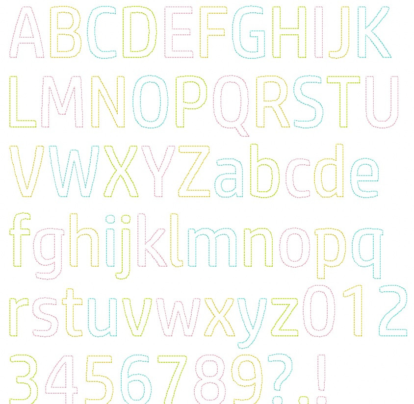 James Open Font Embroidery Machine Design