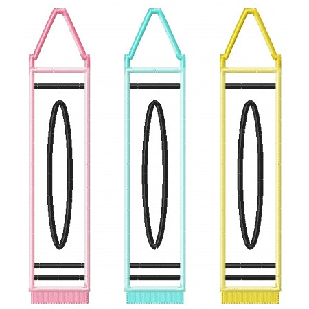 Three Crayons Applique Embroidery Machine Design