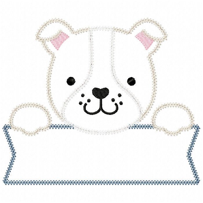 Lamb Banner Vintage and Chain Stitch Embroidery Machine Design