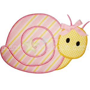 Snail Applique Embroidery Machine Design