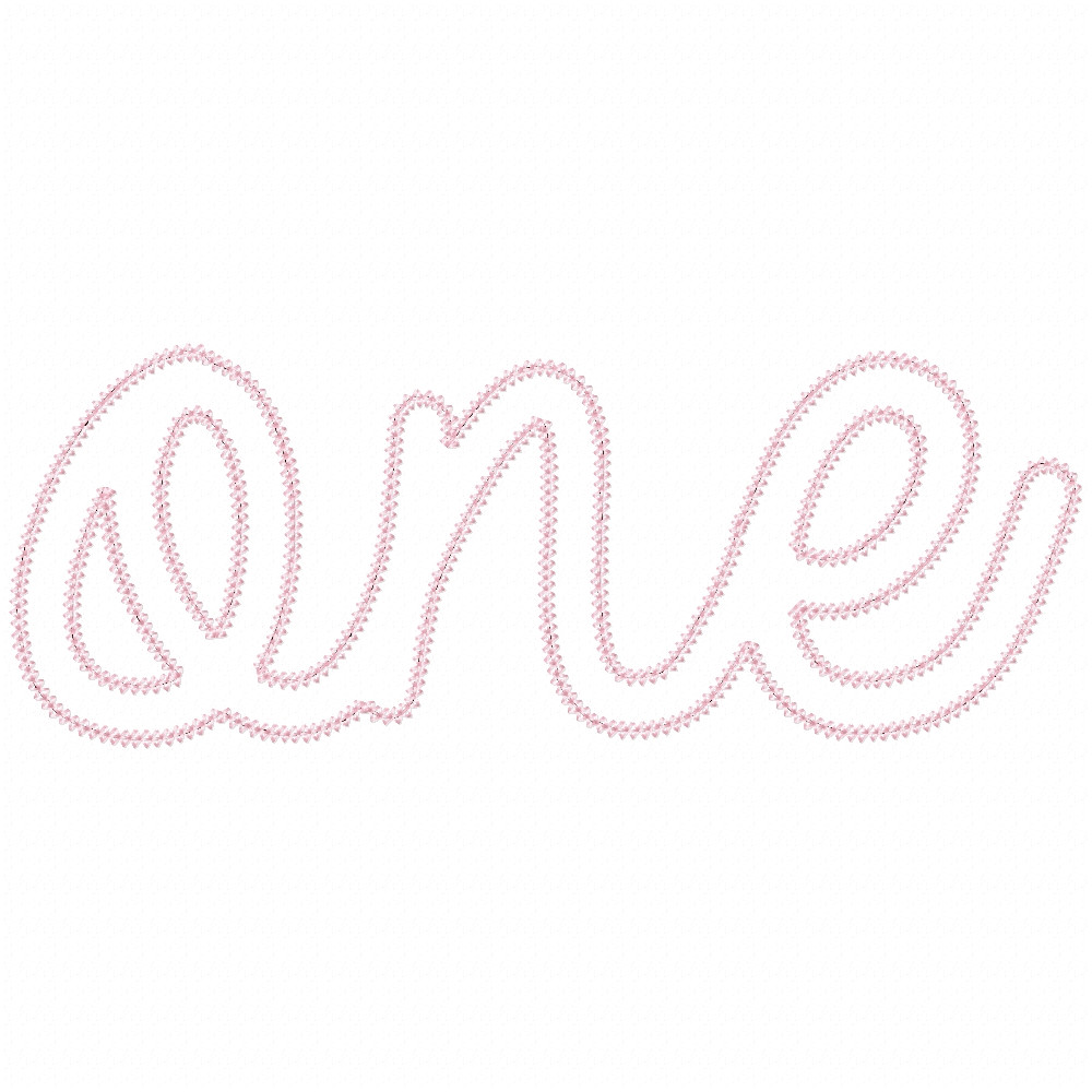 Cursive Script One Two Three Four Five Simple Stitch and Sketch Fill ...