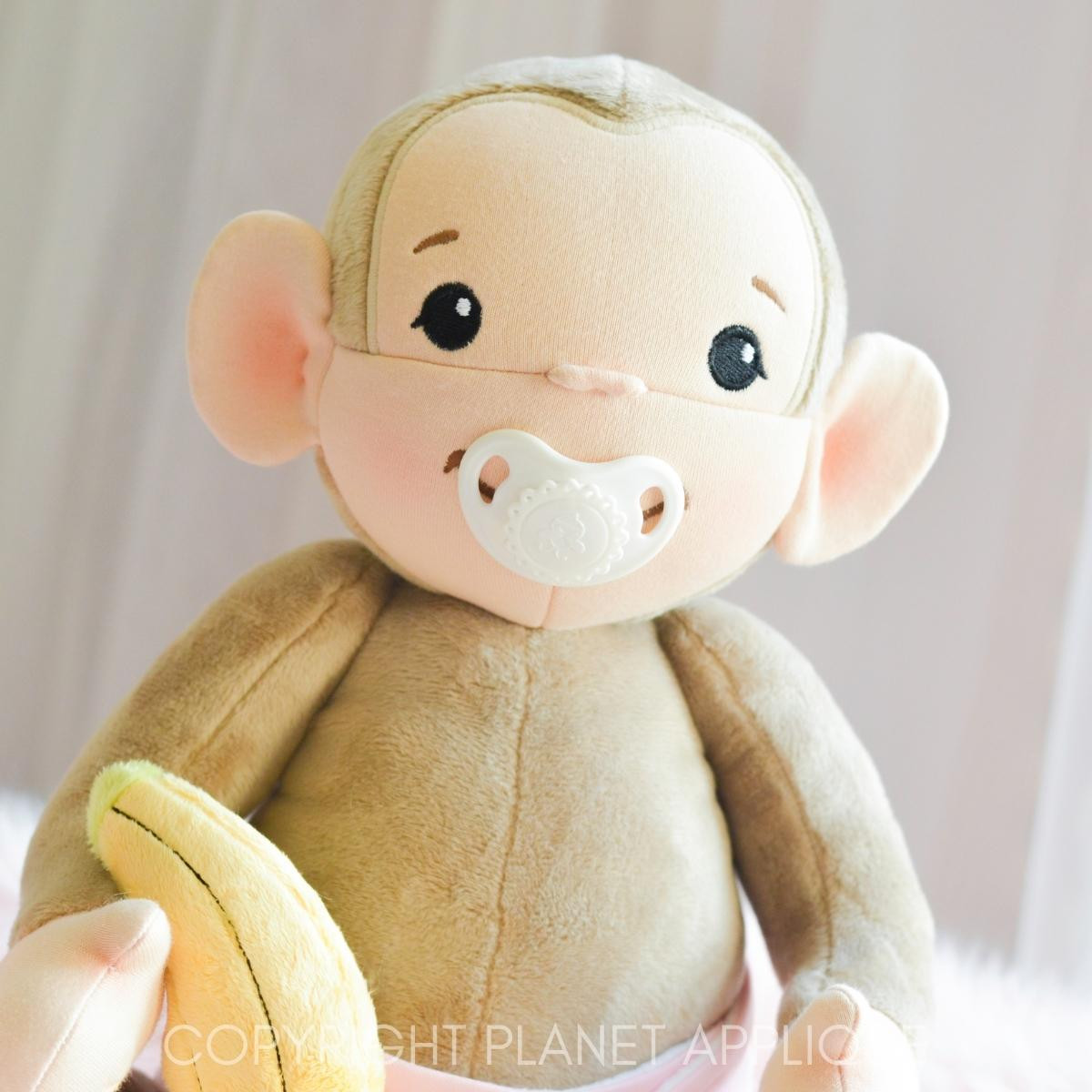 In the Hoop Monkey Plush Embroidery Machine Design ITH