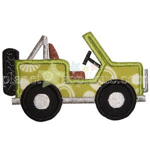 Jeep Applique Embroidery Machine Design