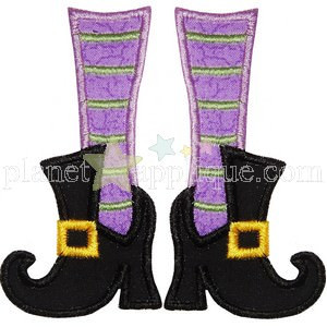 Witch Feet Applique Embroidery Machine Design