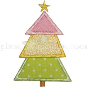 Christmas Tree 2 Applique - Planet Applique Inc