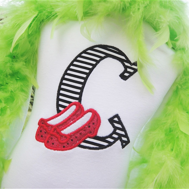 Ruby Slipper Alpha Embroidery Machine Design