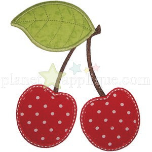 Cherries Applique Embroidery Machine Design