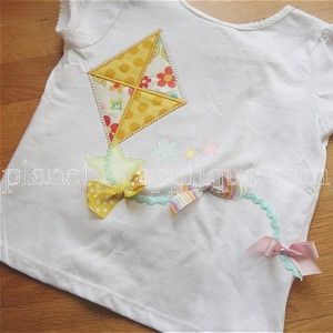 Kite 2 Applique Embroidery Machine Design