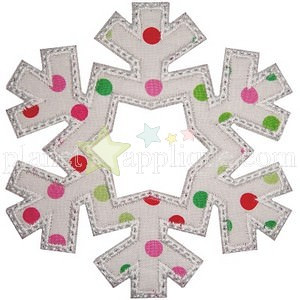 Snowflake 2 Applique Embroidery Machine Design