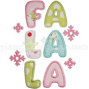 Fa La La Applique Embroidery Machine Design