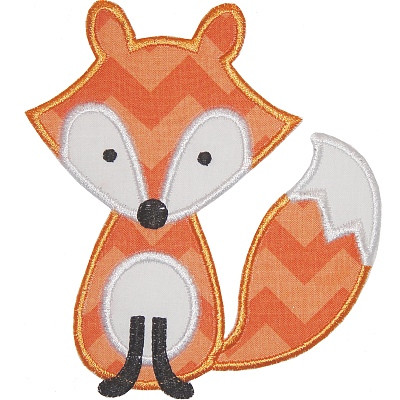 Fox Applique Embroidery Machine Design