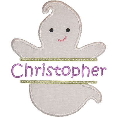 Ghost Name Plate Embroidery Machine Design