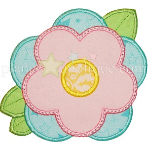 Spring Flower 2 Applique Embroidery Machine Design