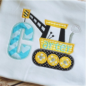Construction Alpha Embroidery Machine Design