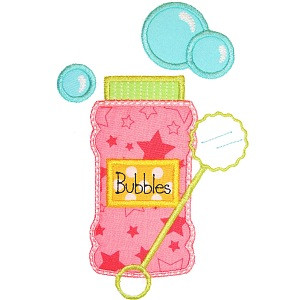 Bubbles Applique Embroidery Machine Design