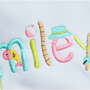 Fishing Kitty Alpha Embroidery Machine Design