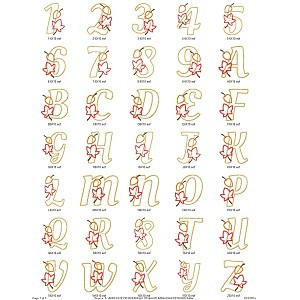 Autumn Alpha Embroidery Machine Design