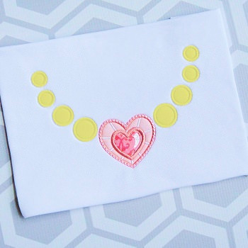 Princess Necklace Embroidery Machine Design