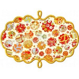 Emily Frame Applique Embroidery Machine Design