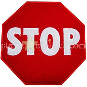 Stop Sign Applique Embroidery Machine Design
