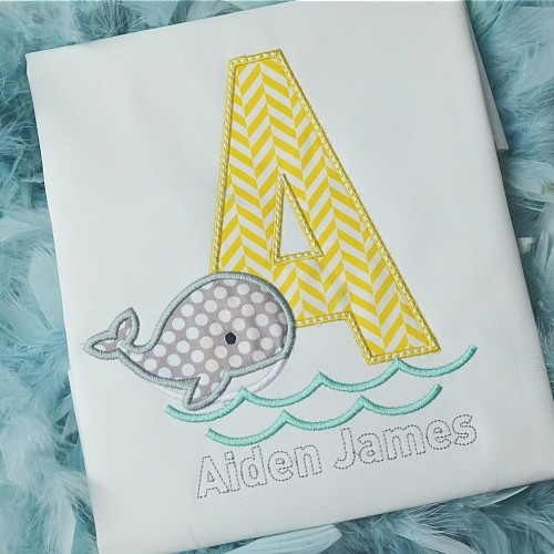 Whale Alpha Embroidery Machine Design