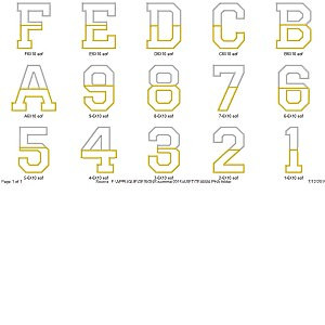 Team Applique Alphabet Embroidery Machine Design