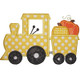 Pumpkin Train Applique Embroidery Machine Design