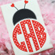 Ladybug Monogram Alphabet Embroidery Machine Design