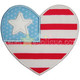Heart Flag Applique Embroidery Machine Design