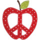 Peace Apple Applique Embroidery Machine Design