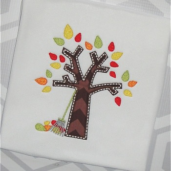 Autumn Tree Embroidery Machine Design