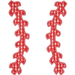 Baseball Laces Applique Embroidery Machine Design